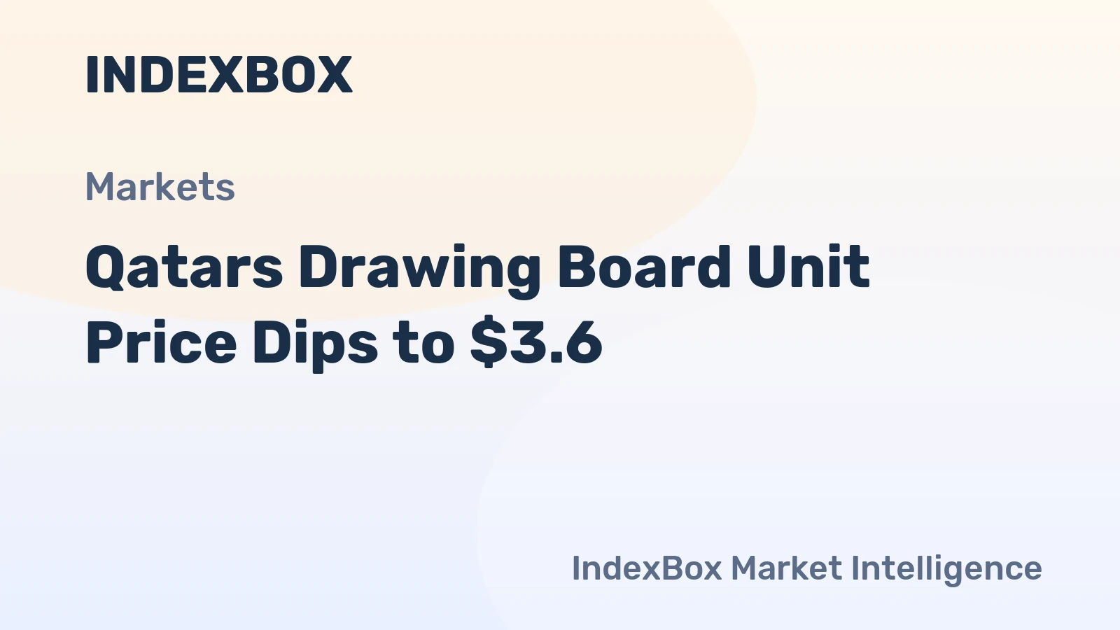 Qatars Drawing Board Unit Price Dips to $3.6