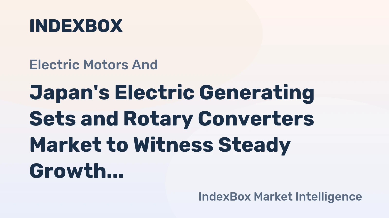 Japan's Electric Generating Sets and Rotary Converters Market to Witness Steady Growth with a CAGR of +2.0% by 2035