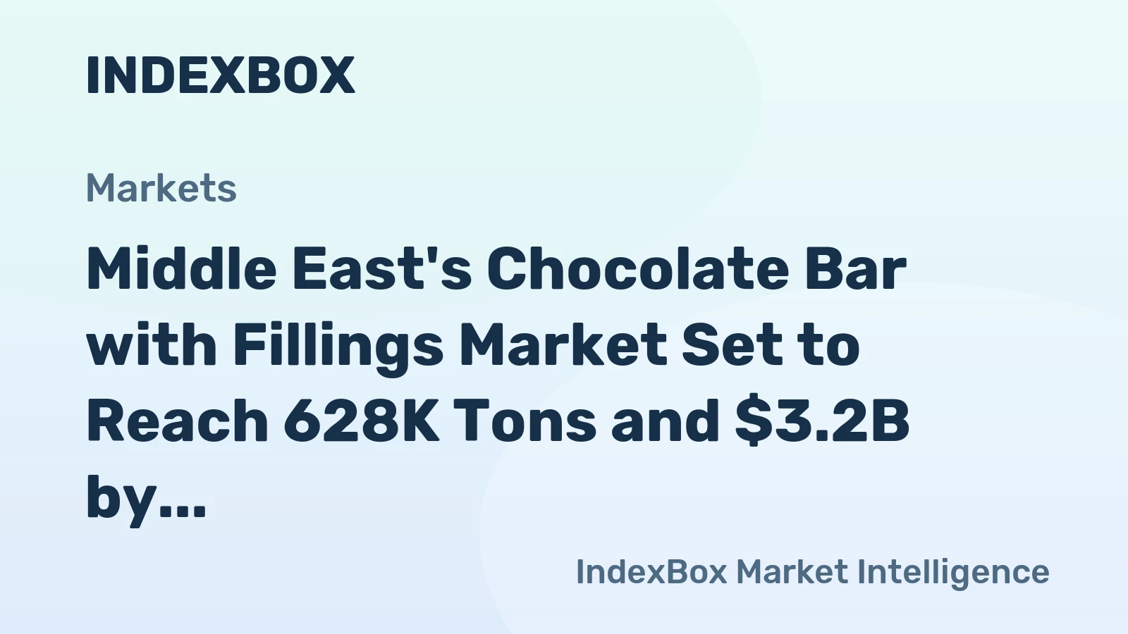 Middle East's Chocolate Bar with Fillings Market Set to Reach 628K Tons and $3.2B by 2035