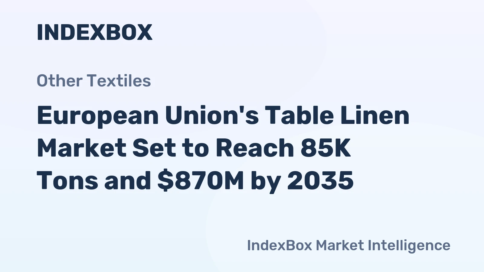 European Union's Table Linen Market Set to Reach 85K Tons and $870M by 2035