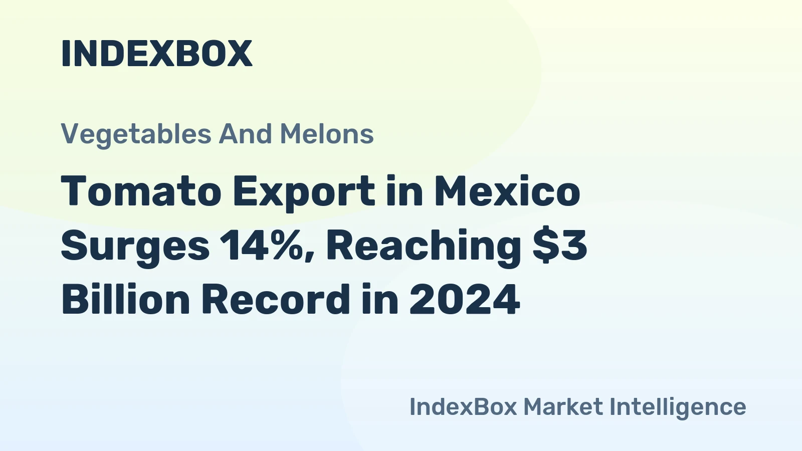 Tomato Export in Mexico Surges 14%, Reaching $3 Billion Record in 2024