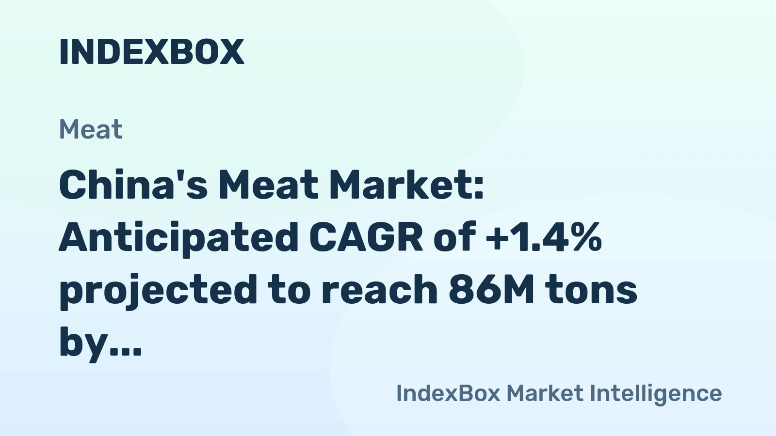 China's Meat Market: Anticipated CAGR of +1.4% projected to reach 86M tons by 2035