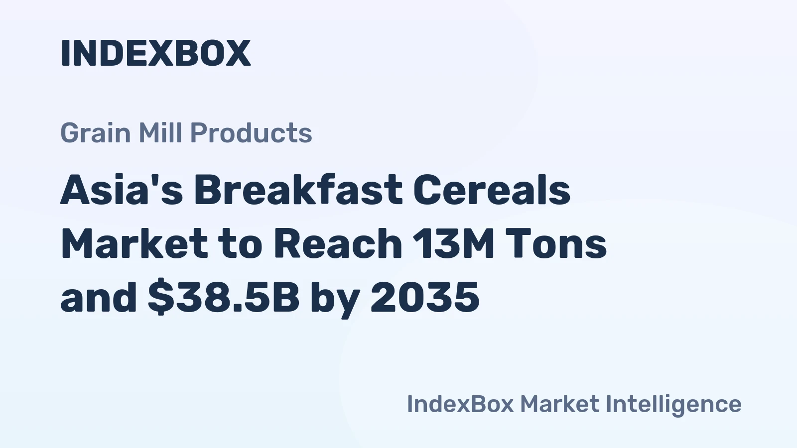 Asia's Breakfast Cereals Market to Reach 13M Tons and $38.5B by 2035