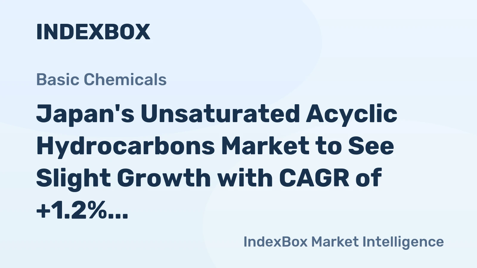 Japan's Unsaturated Acyclic Hydrocarbons Market to See Slight Growth with CAGR of +1.2% from 2024-2035