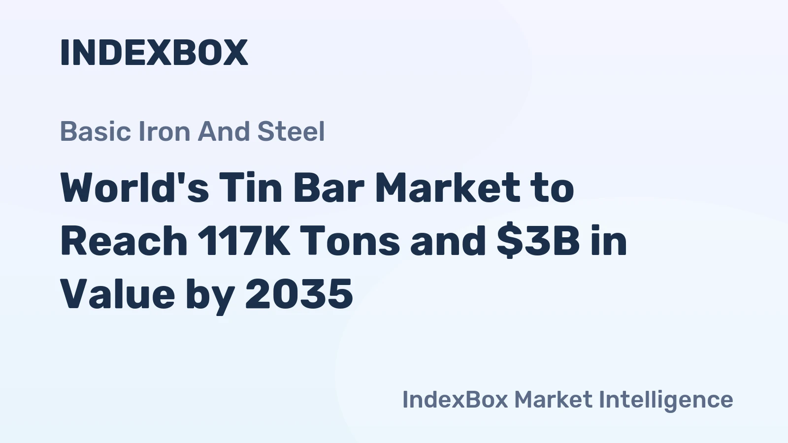 World's Tin Bar Market to Reach 117K Tons and $3B in Value by 2035