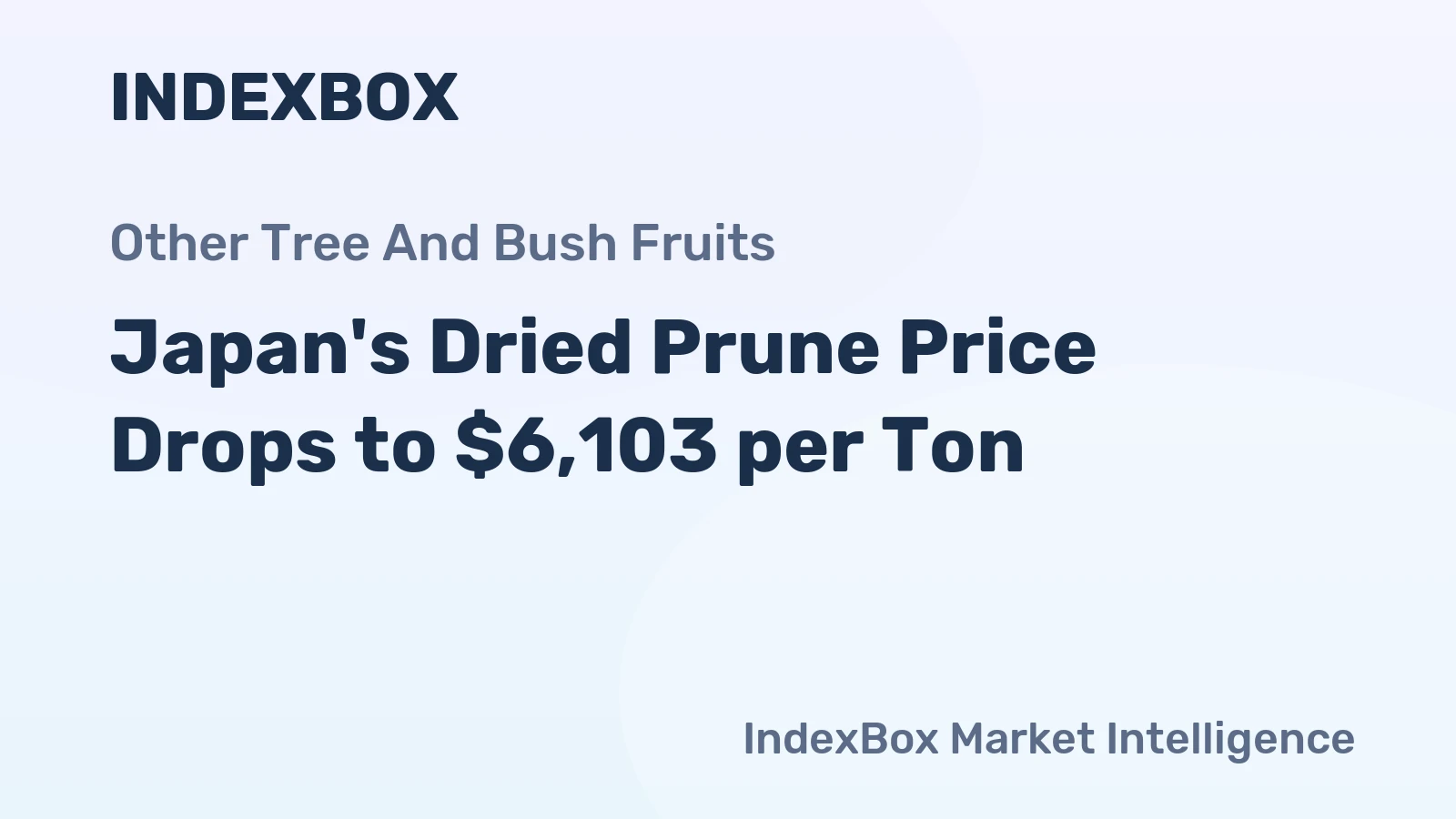 Japan's Dried Prune Price Drops to $6,103 per Ton