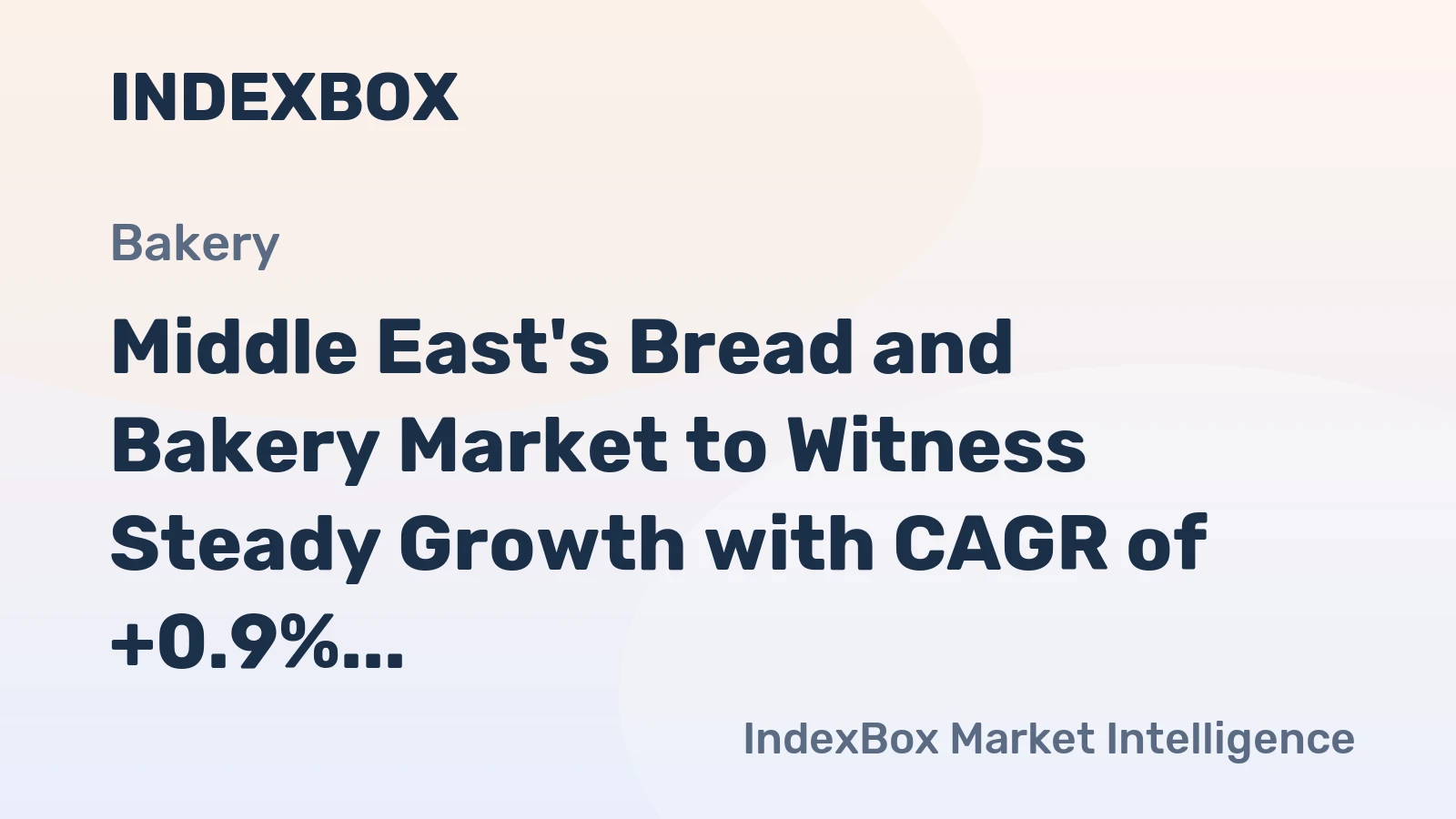 Middle East's Bread and Bakery Market to Witness Steady Growth with CAGR of +0.9% from 2024 to 2035