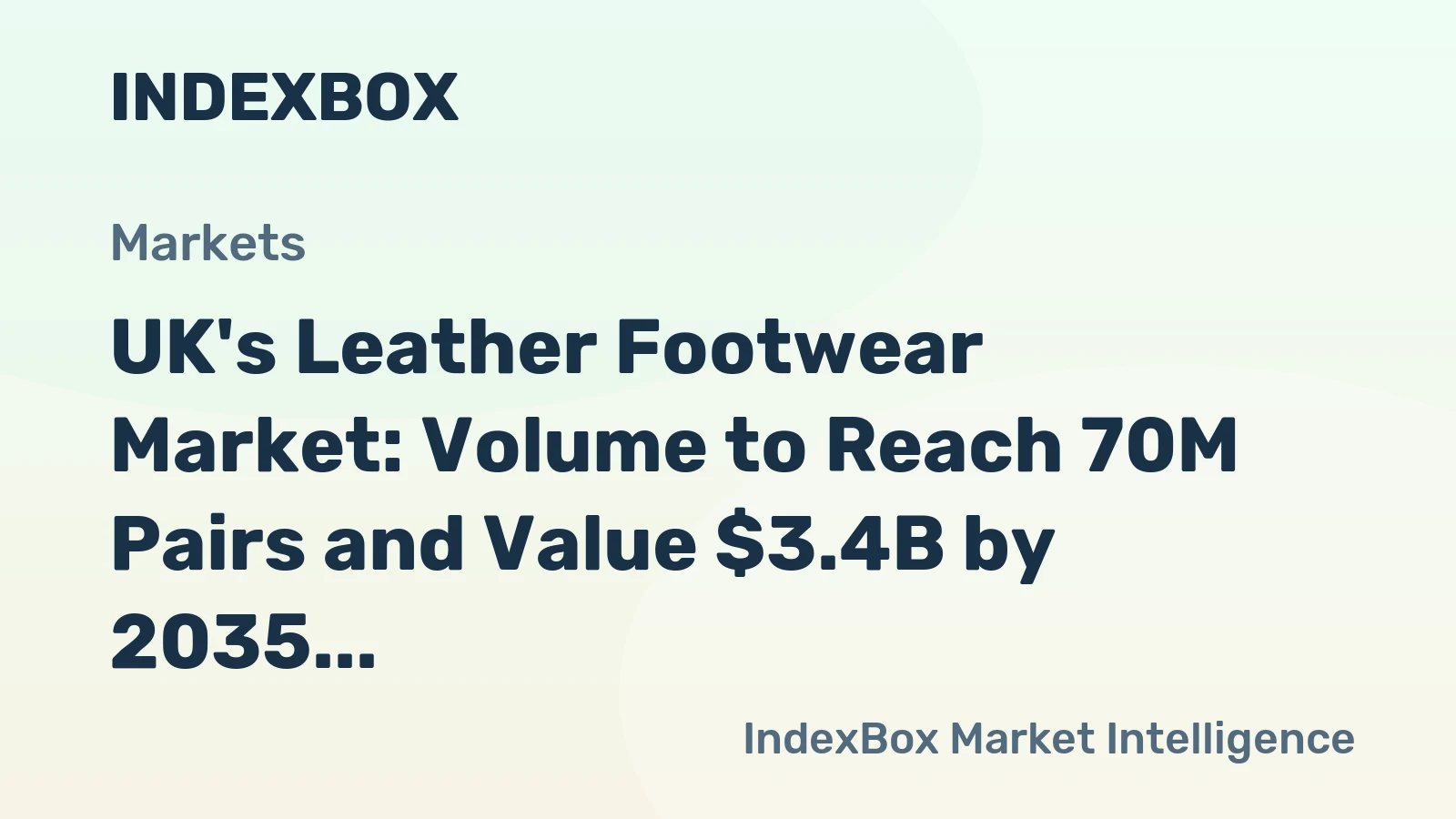 UK's Leather Footwear Market: Volume to Reach 70M Pairs and Value $3.4B by 2035