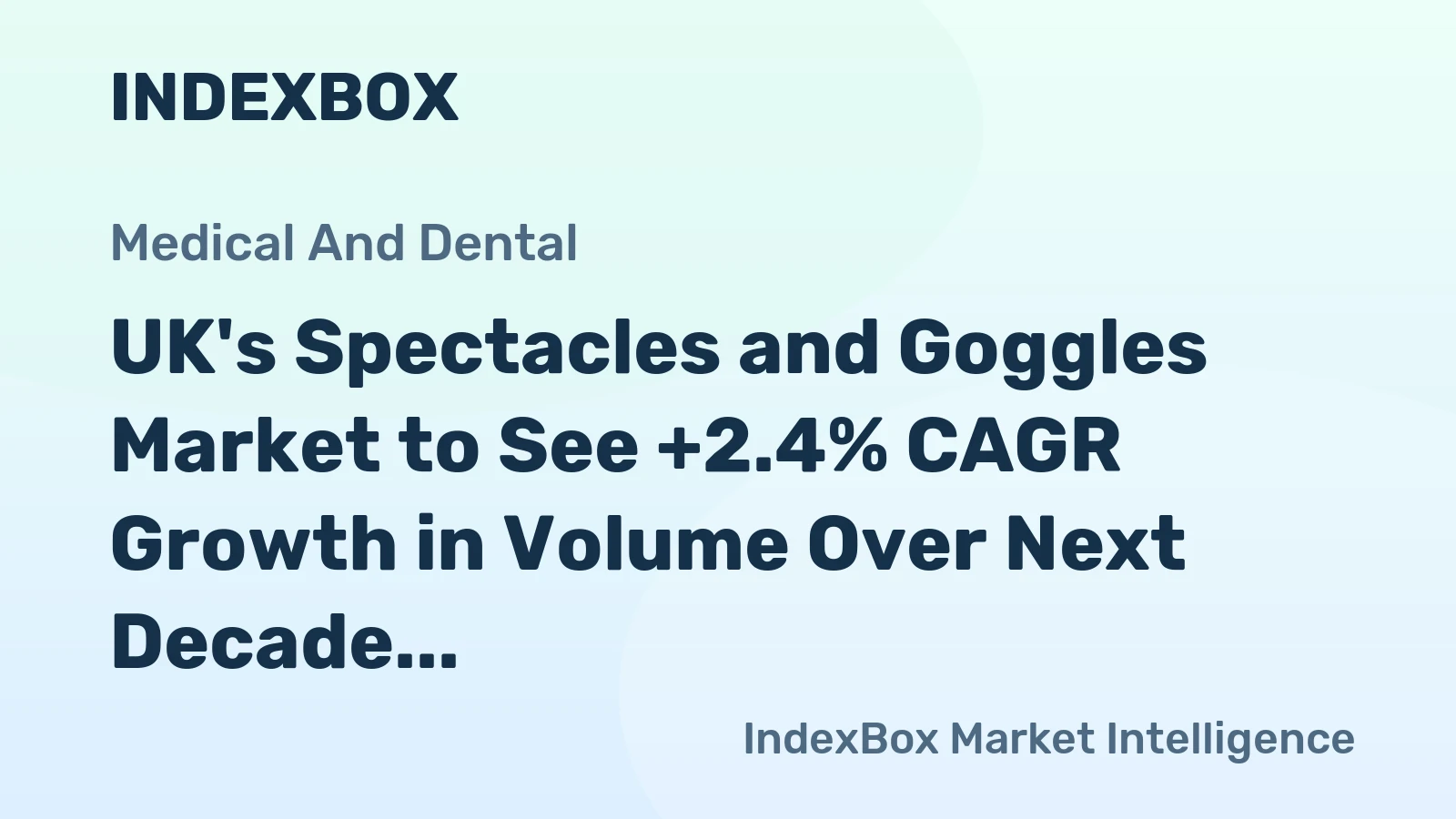 UK's Spectacles and Goggles Market to See +2.4% CAGR Growth in Volume Over Next Decade