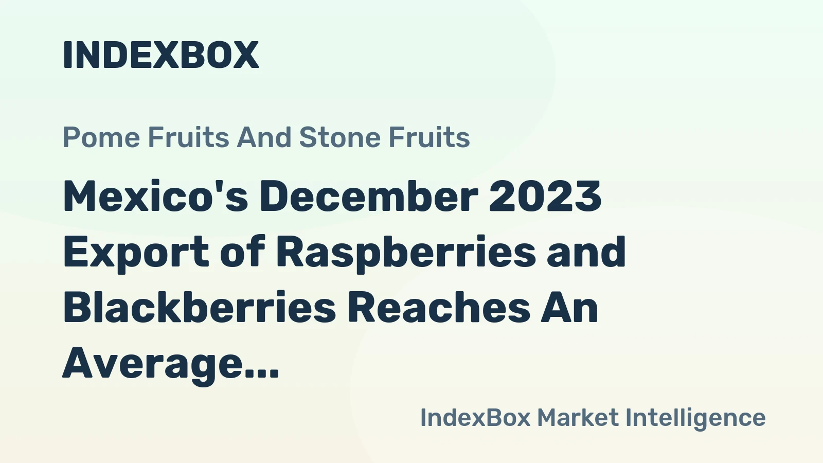 Mexico's December 2023 Export of Raspberries and Blackberries Reaches An Average of $54M