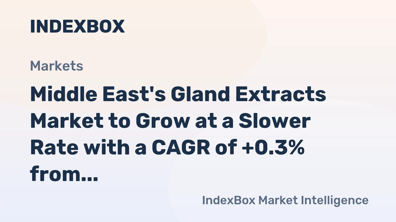 Middle East's Gland Extracts Market to Grow at a Slower Rate with a CAGR of +0.3% from 2024 to 2035