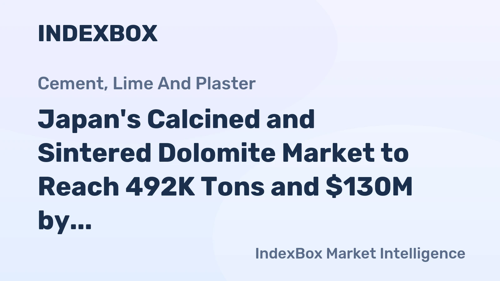 Japan's Calcined and Sintered Dolomite Market to Reach 492K Tons and $130M by 2035 Despite Recent Contraction