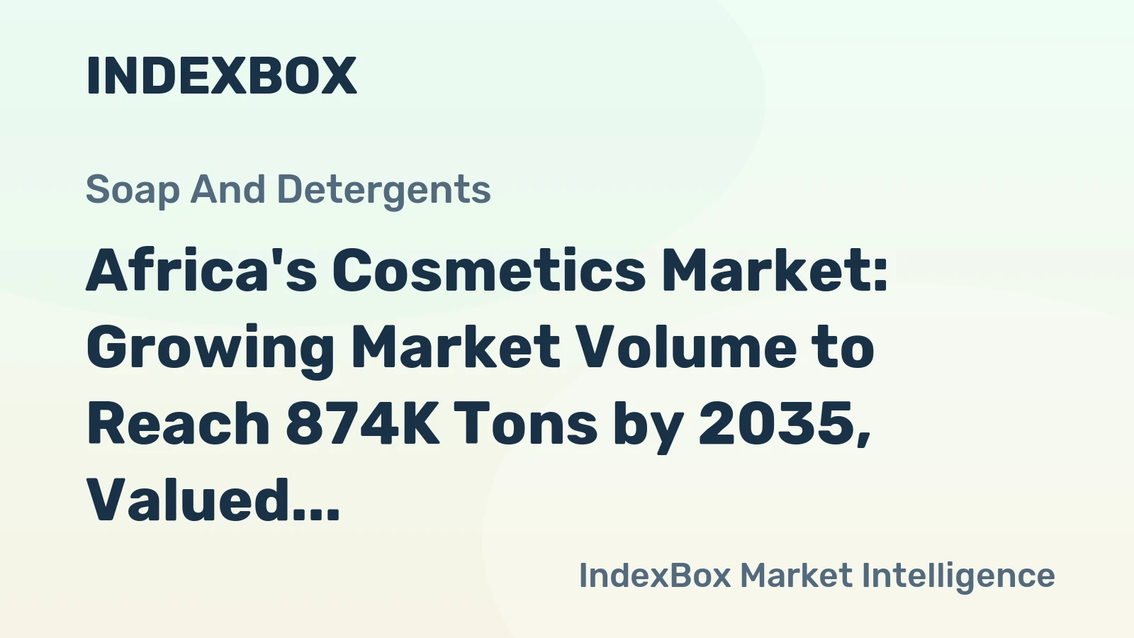 Africa's Cosmetics Market: Growing Market Volume to Reach 874K Tons by 2035, Valued at $5.1B