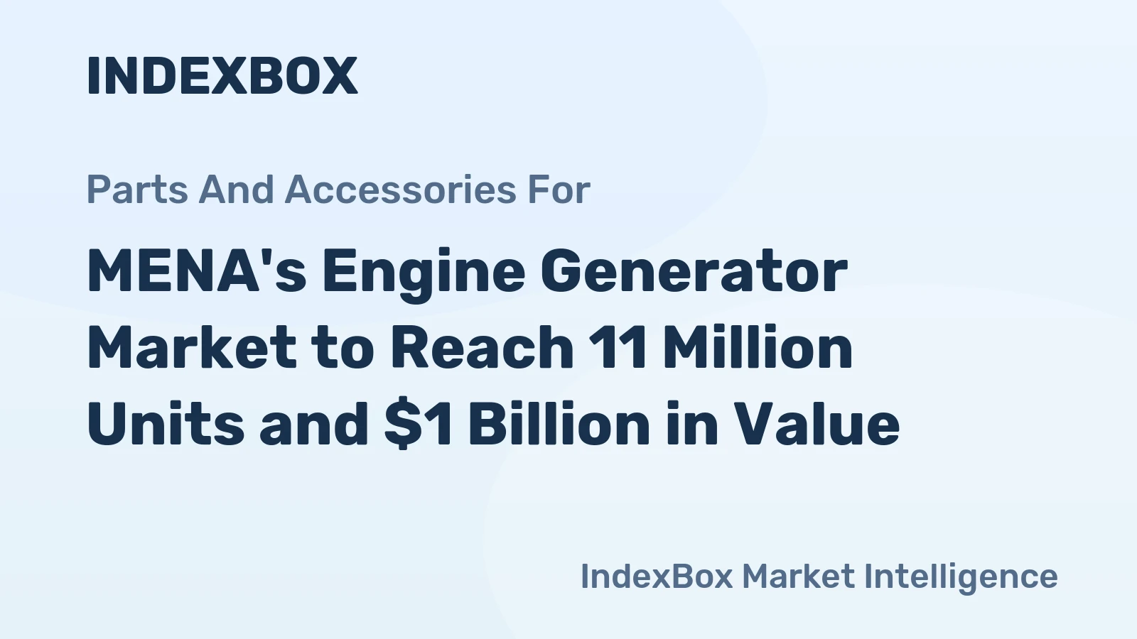 MENA's Engine Generator Market to Reach 11 Million Units and $1 Billion in Value