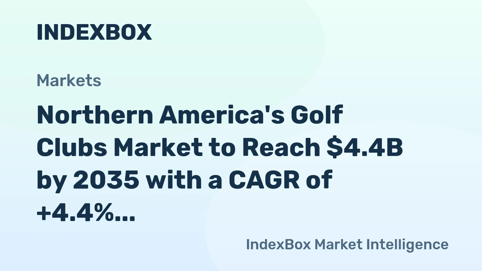 Northern America's Golf Clubs Market to Reach $4.4B by 2035 with a CAGR of +4.4%