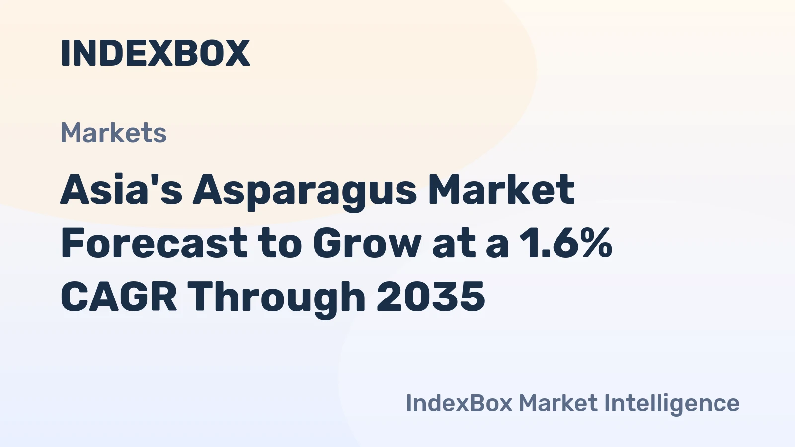 Asia's Asparagus Market Forecast to Grow at a 1.6% CAGR Through 2035
