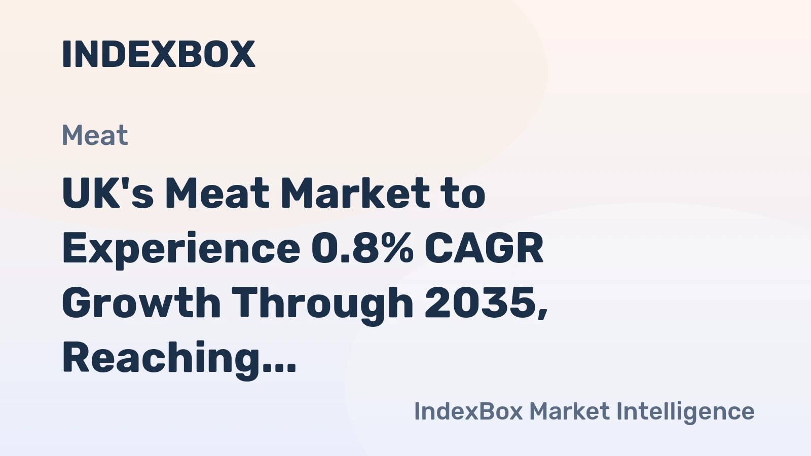 UK's Meat Market to Experience 0.8% CAGR Growth Through 2035, Reaching $13.9B in Value