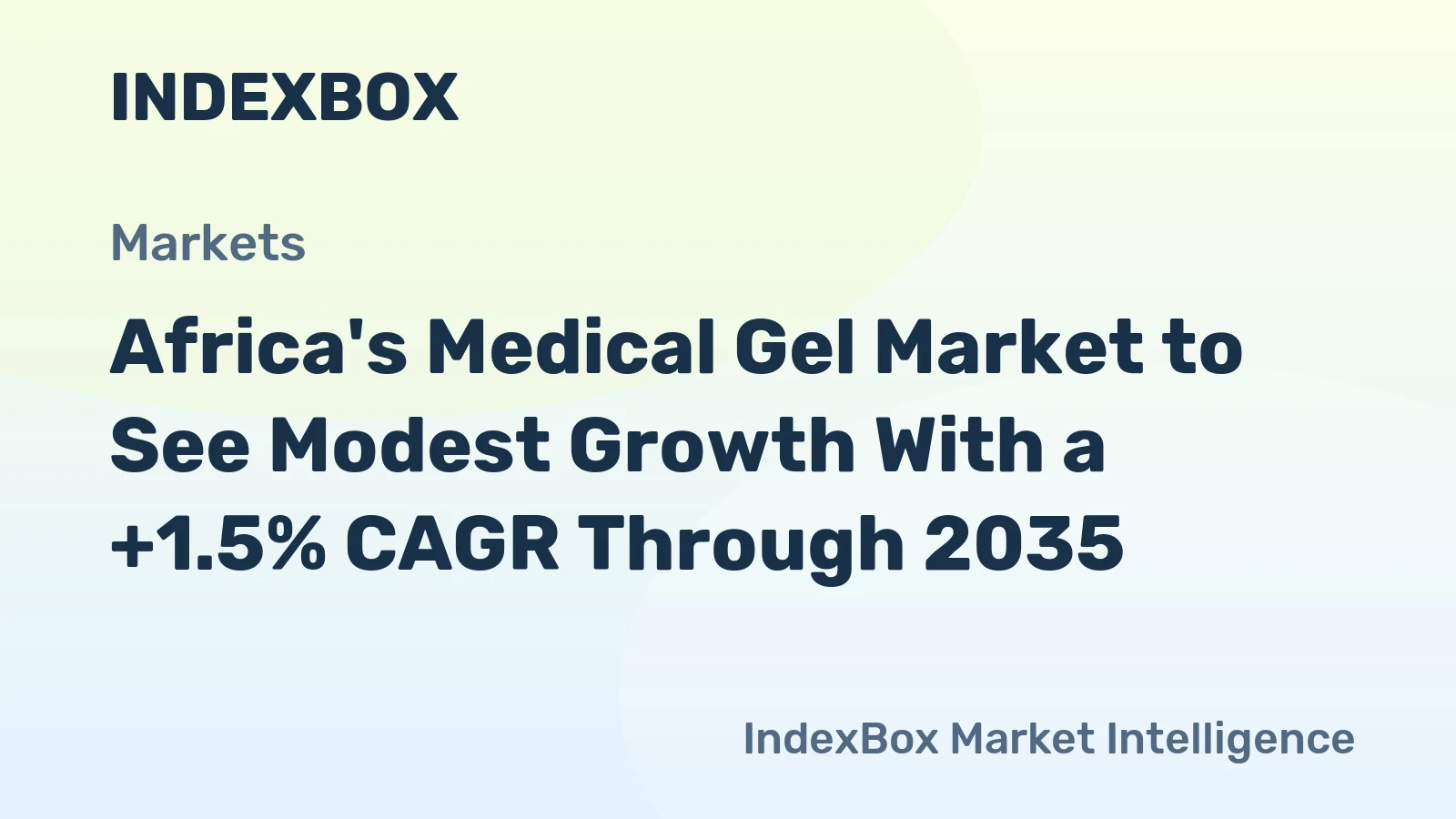 Africa's Medical Gel Market to See Modest Growth With a +1.5% CAGR Through 2035