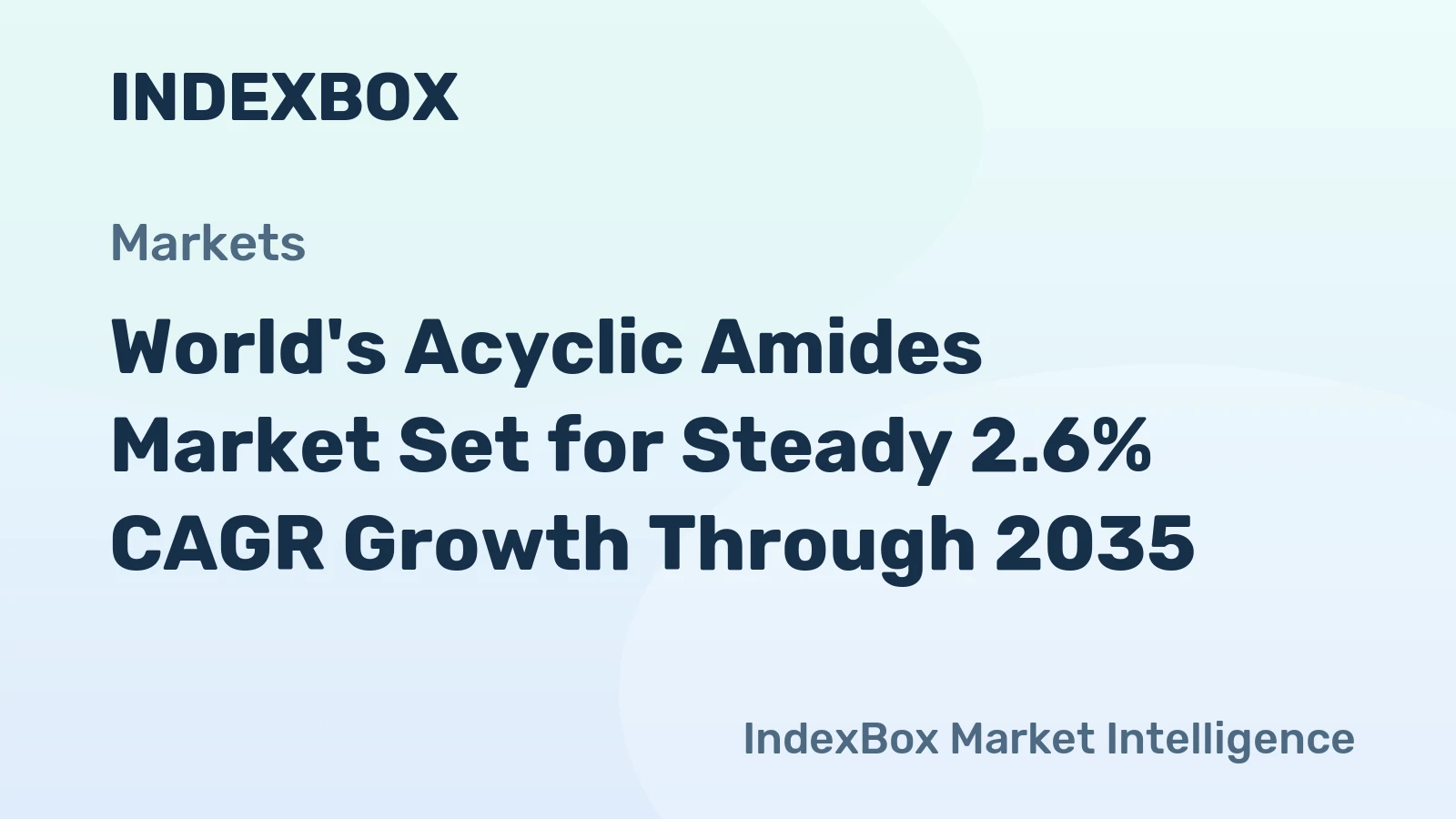 World's Acyclic Amides Market Set for Steady 2.6% CAGR Growth Through 2035