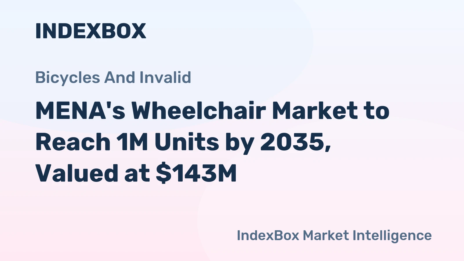 MENA's Wheelchair Market to Reach 1M Units by 2035, Valued at $143M