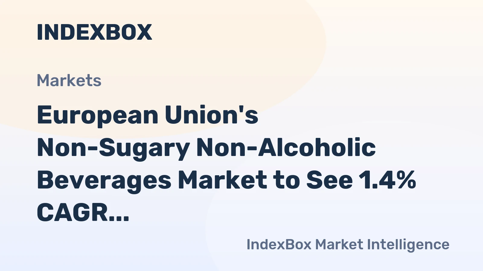 European Union's Non-Sugary Non-Alcoholic Beverages Market to See 1.4% CAGR Growth Through 2035