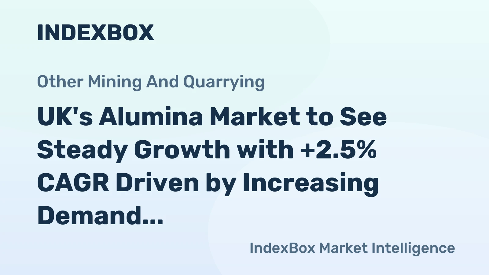 UK's Alumina Market to See Steady Growth with +2.5% CAGR Driven by Increasing Demand