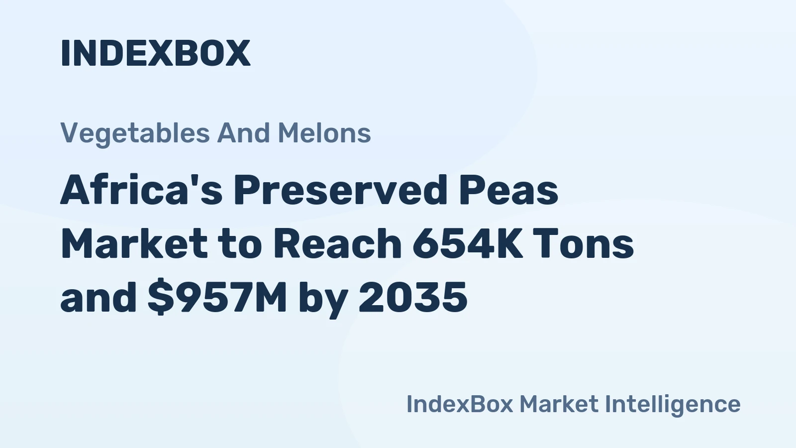 Africa's Preserved Peas Market to Reach 654K Tons and $957M by 2035