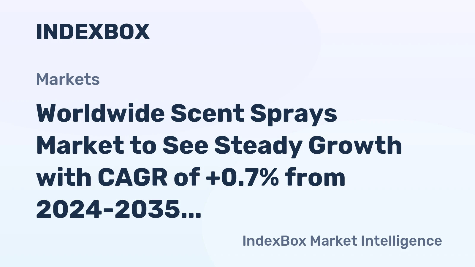 Worldwide Scent Sprays Market to See Steady Growth with CAGR of +0.7% from 2024-2035