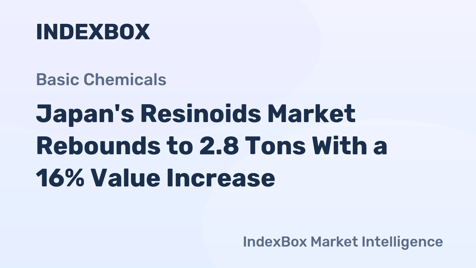 Japan's Resinoids Market Rebounds to 2.8 Tons With a 16% Value Increase
