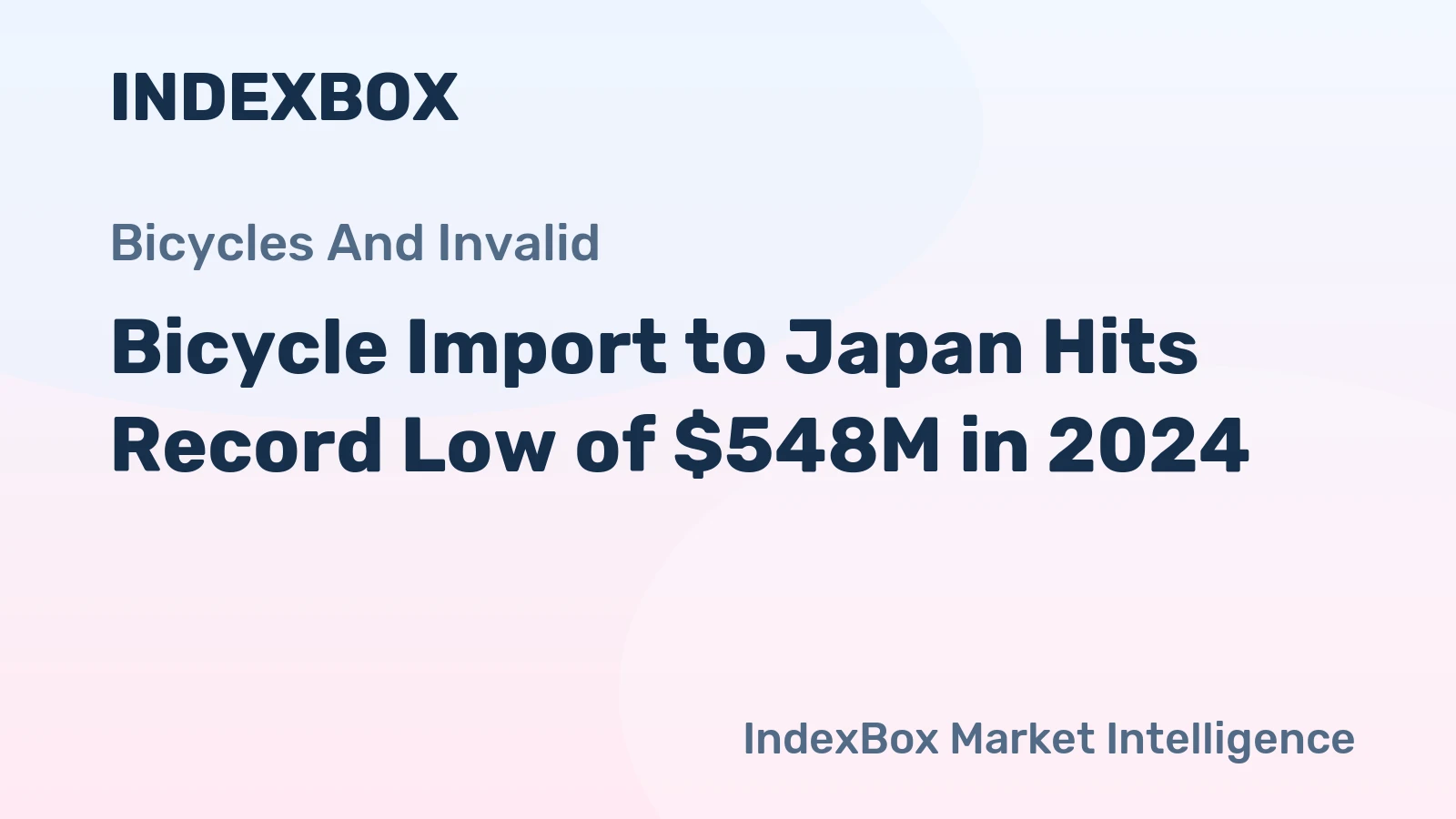 Bicycle Import to Japan Hits Record Low of $548M in 2024