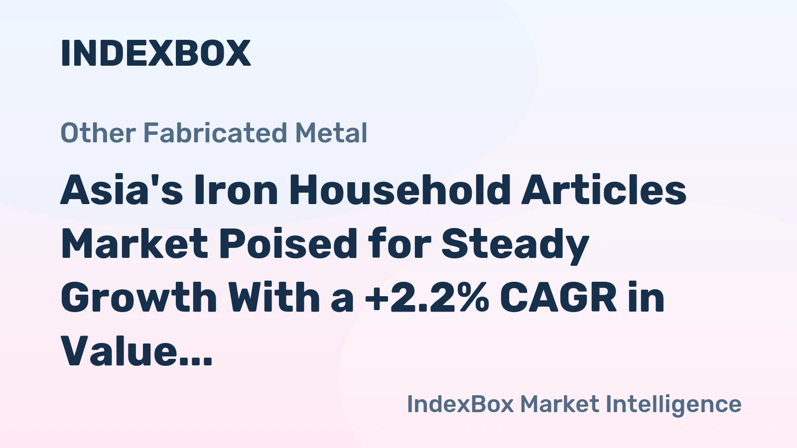 Asia's Iron Household Articles Market Poised for Steady Growth With a +2.2% CAGR in Value Through 2035