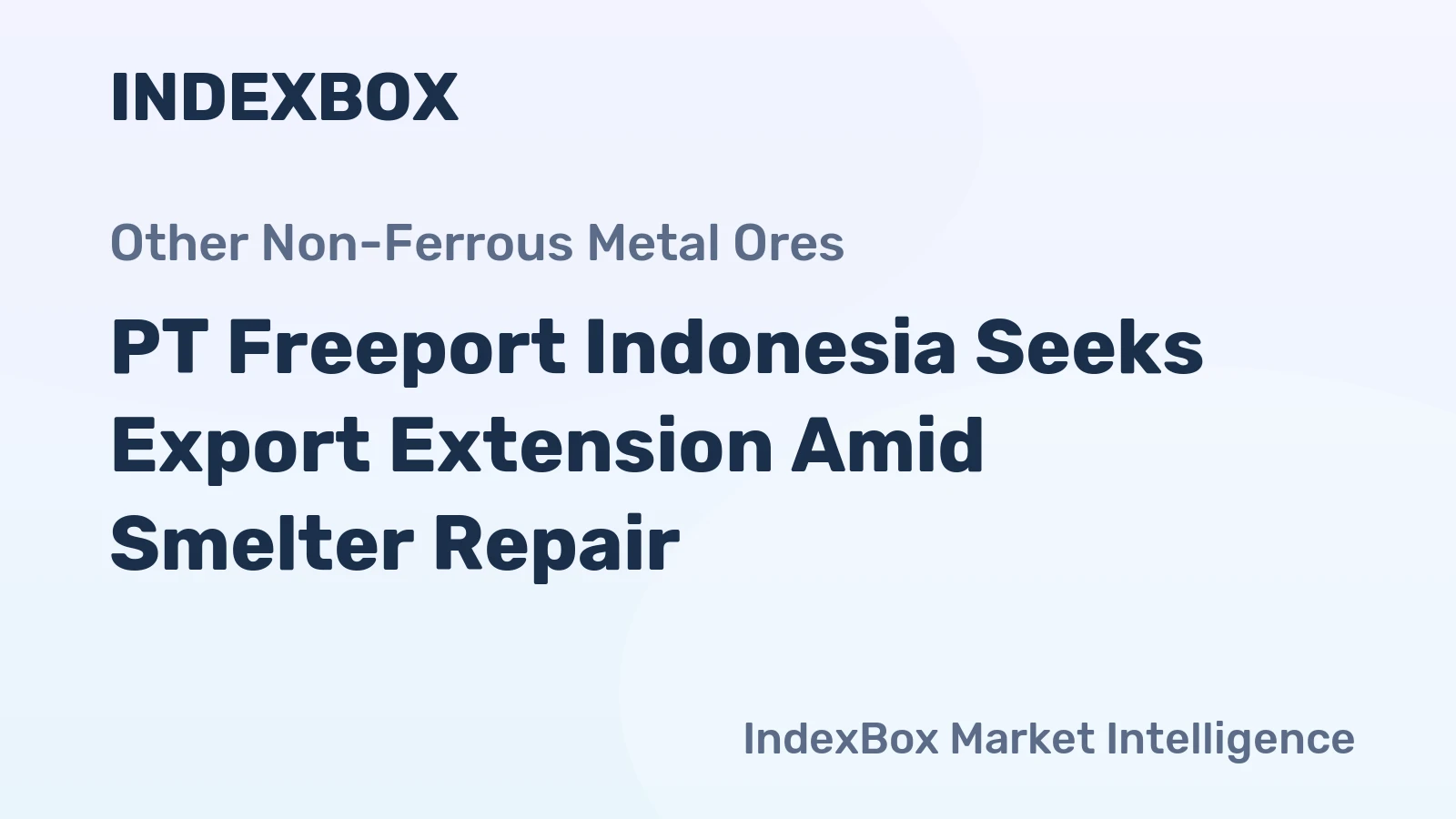 PT Freeport Indonesia Seeks Export Extension Amid Smelter Repair