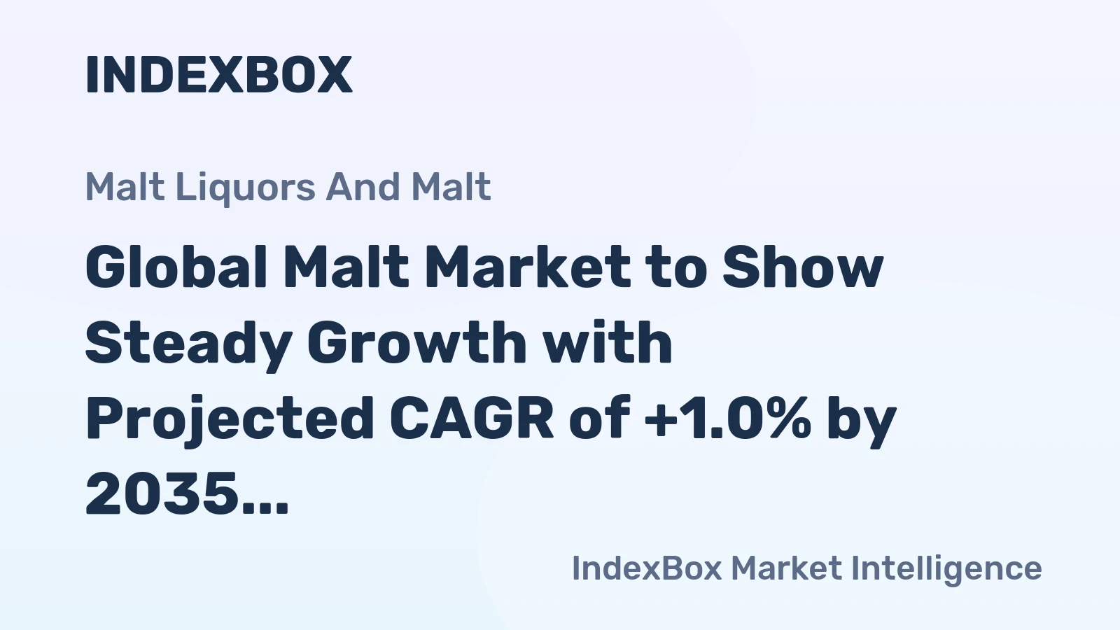 Global Malt Market to Show Steady Growth with Projected CAGR of +1.0% by 2035