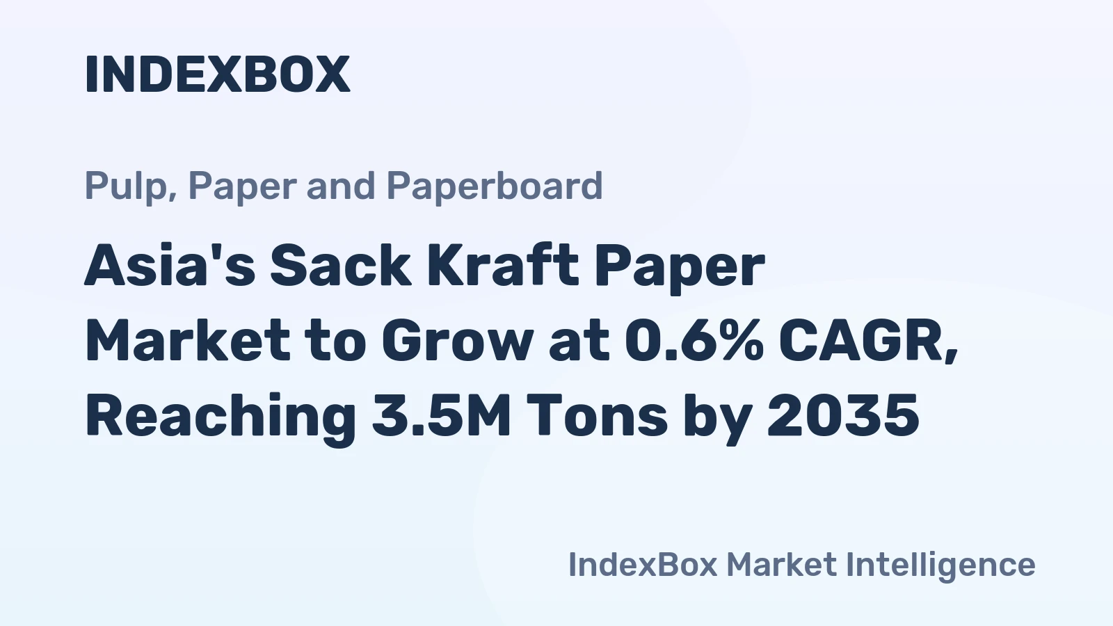 Asia's Sack Kraft Paper Market to Grow at 0.6% CAGR, Reaching 3.5M Tons by 2035