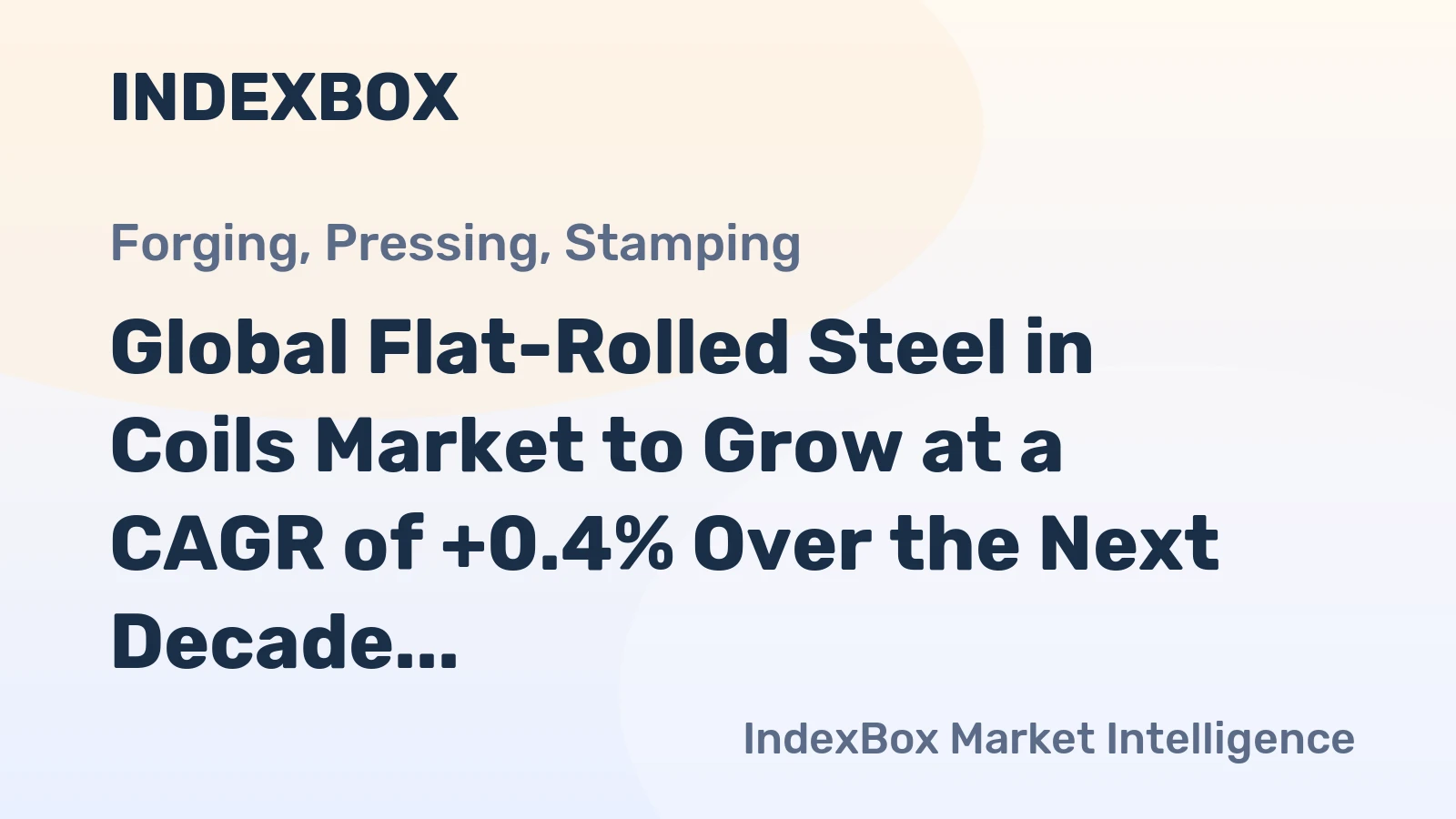 Global Flat-Rolled Steel in Coils Market to Grow at a CAGR of +0.4% Over the Next Decade, Reaching $401.1B by 2035