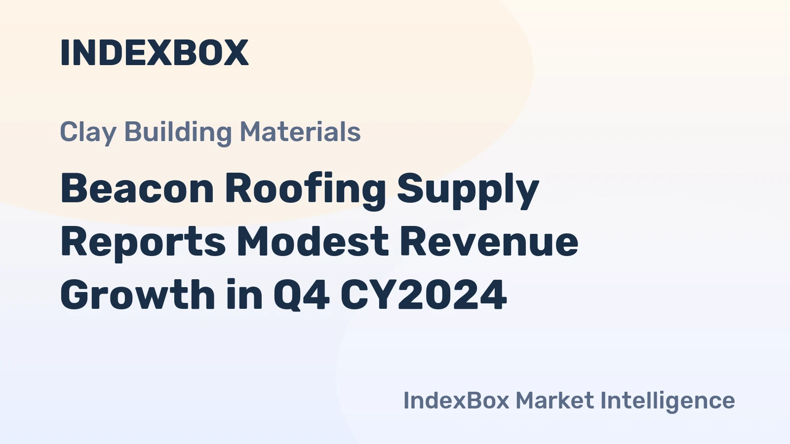 Beacon Roofing Supply Reports Modest Revenue Growth in Q4 CY2024