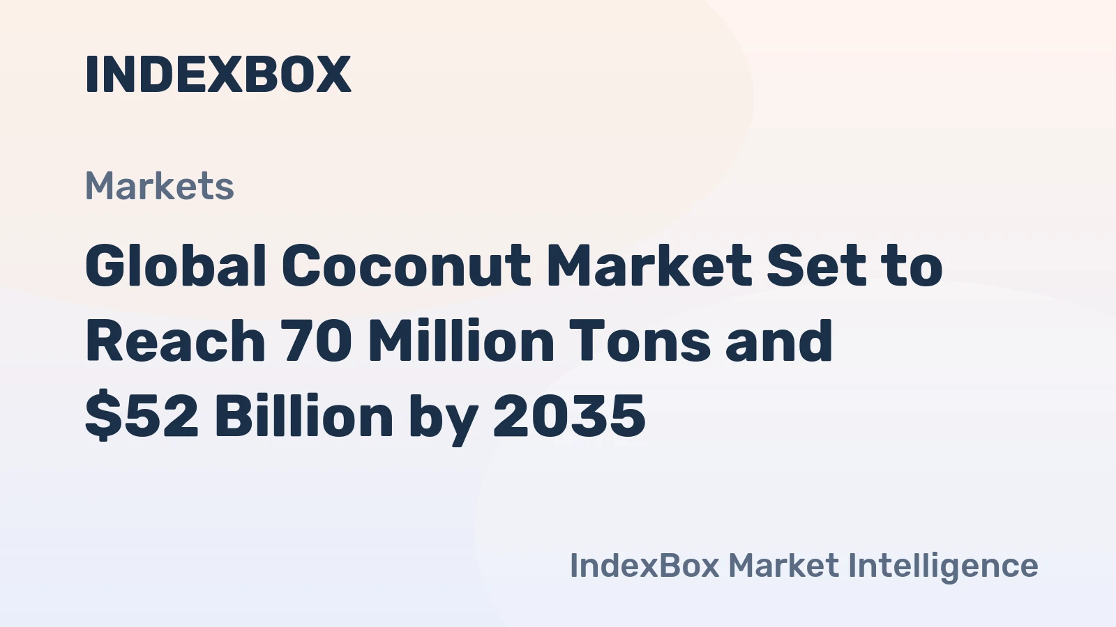 Global Coconut Market Set to Reach 70 Million Tons and $52 Billion by 2035