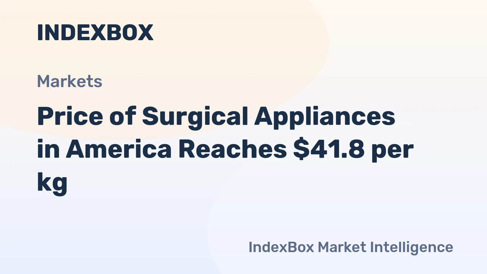 Price of Surgical Appliances in America Reaches $41.8 per kg