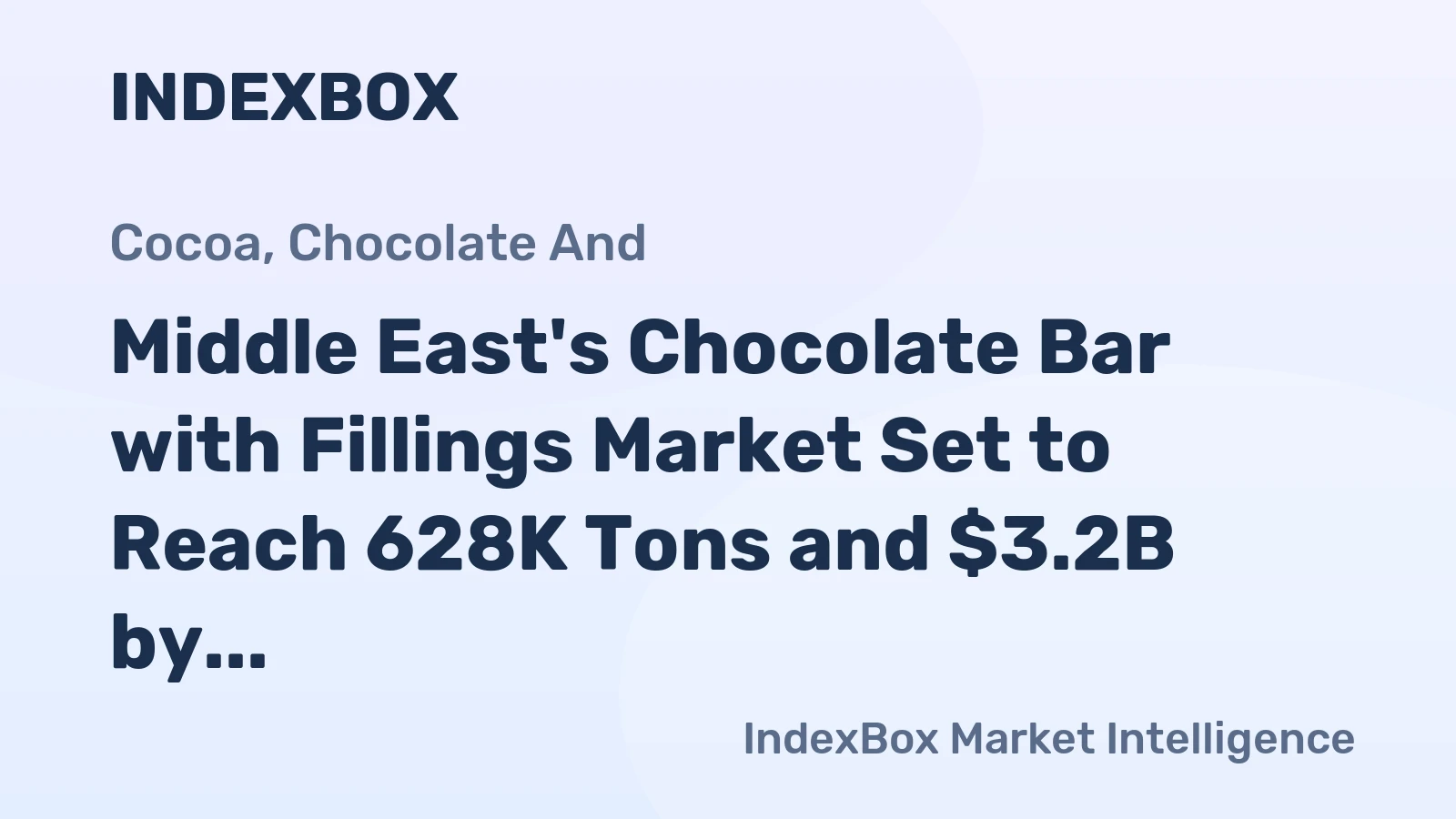Middle East's Chocolate Bar with Fillings Market Set to Reach 628K Tons and $3.2B by 2035