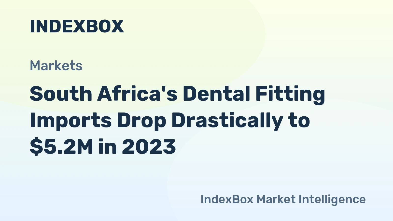 South Africa's Dental Fitting Imports Drop Drastically to $5.2M in 2023