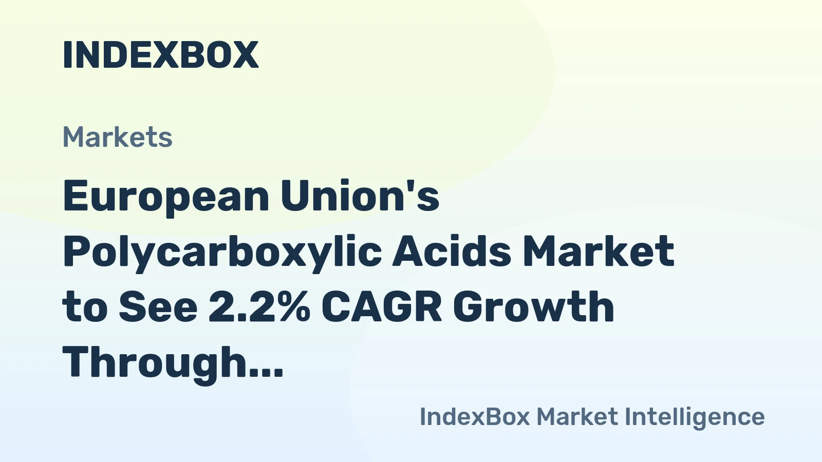 European Union's Polycarboxylic Acids Market to See 2.2% CAGR Growth Through 2035
