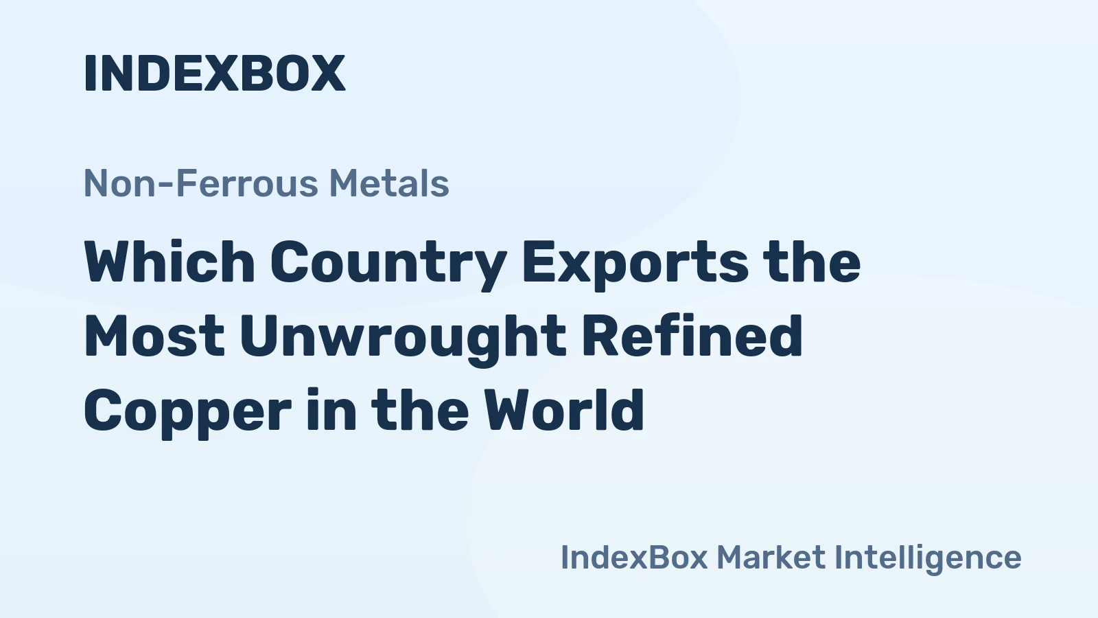 Which Country Exports the Most Unwrought Refined Copper in the World?