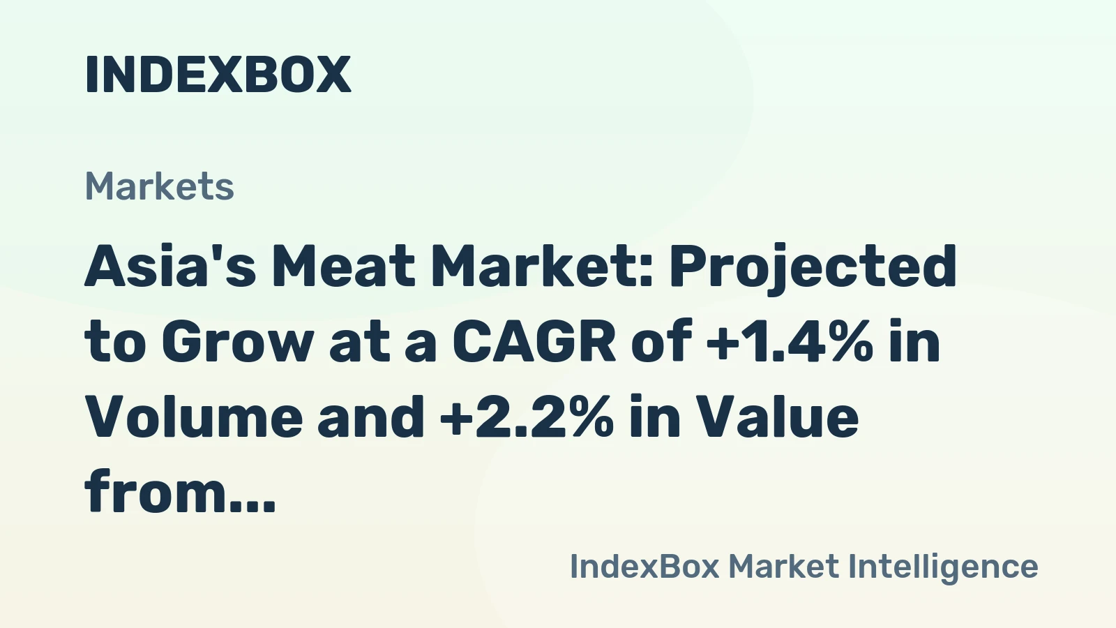 Asia's Meat Market: Projected to Grow at a CAGR of +1.4% in Volume and +2.2% in Value from 2024 to 2035