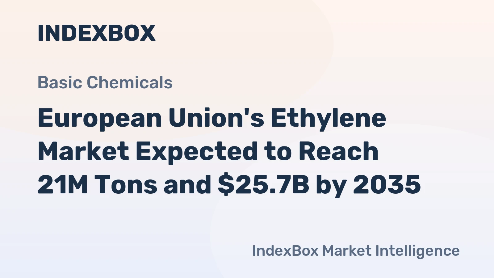 European Union's Ethylene Market Expected to Reach 21M Tons and $25.7B by 2035