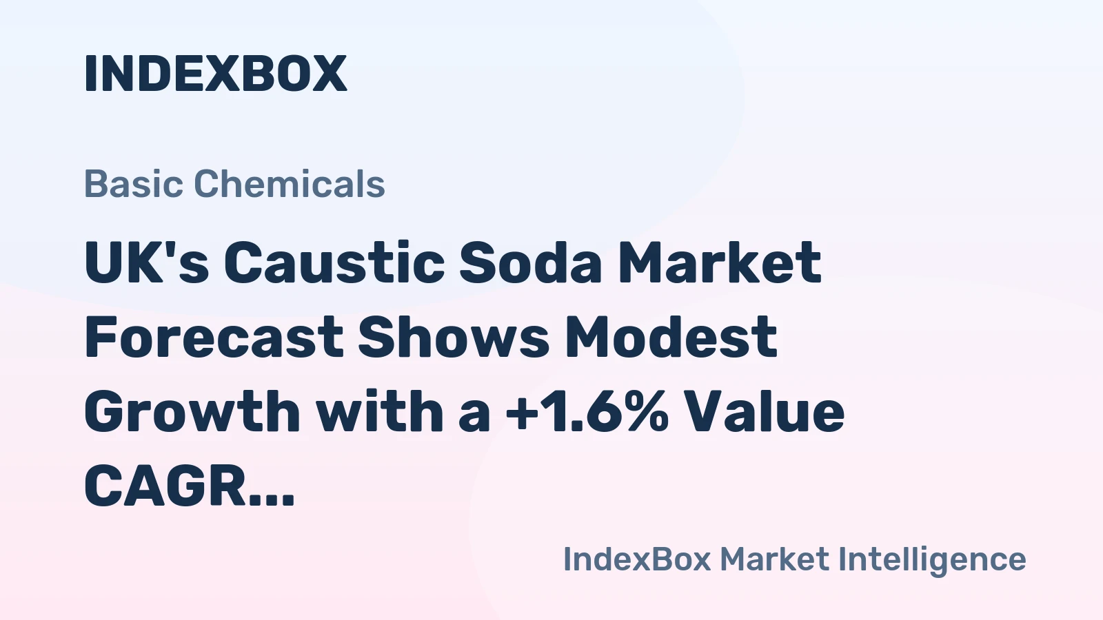 UK's Caustic Soda Market Forecast Shows Modest Growth with a +1.6% Value CAGR
