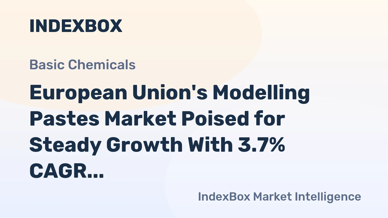 European Union's Modelling Pastes Market Poised for Steady Growth With 3.7% CAGR in Value
