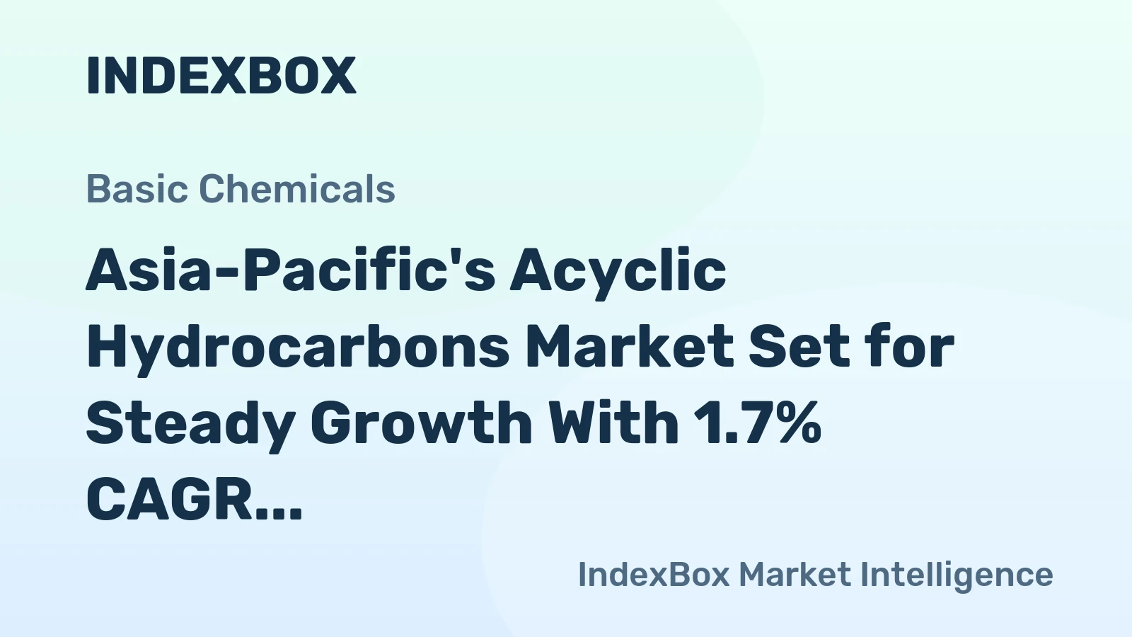 Asia-Pacific's Acyclic Hydrocarbons Market Set for Steady Growth With 1.7% CAGR