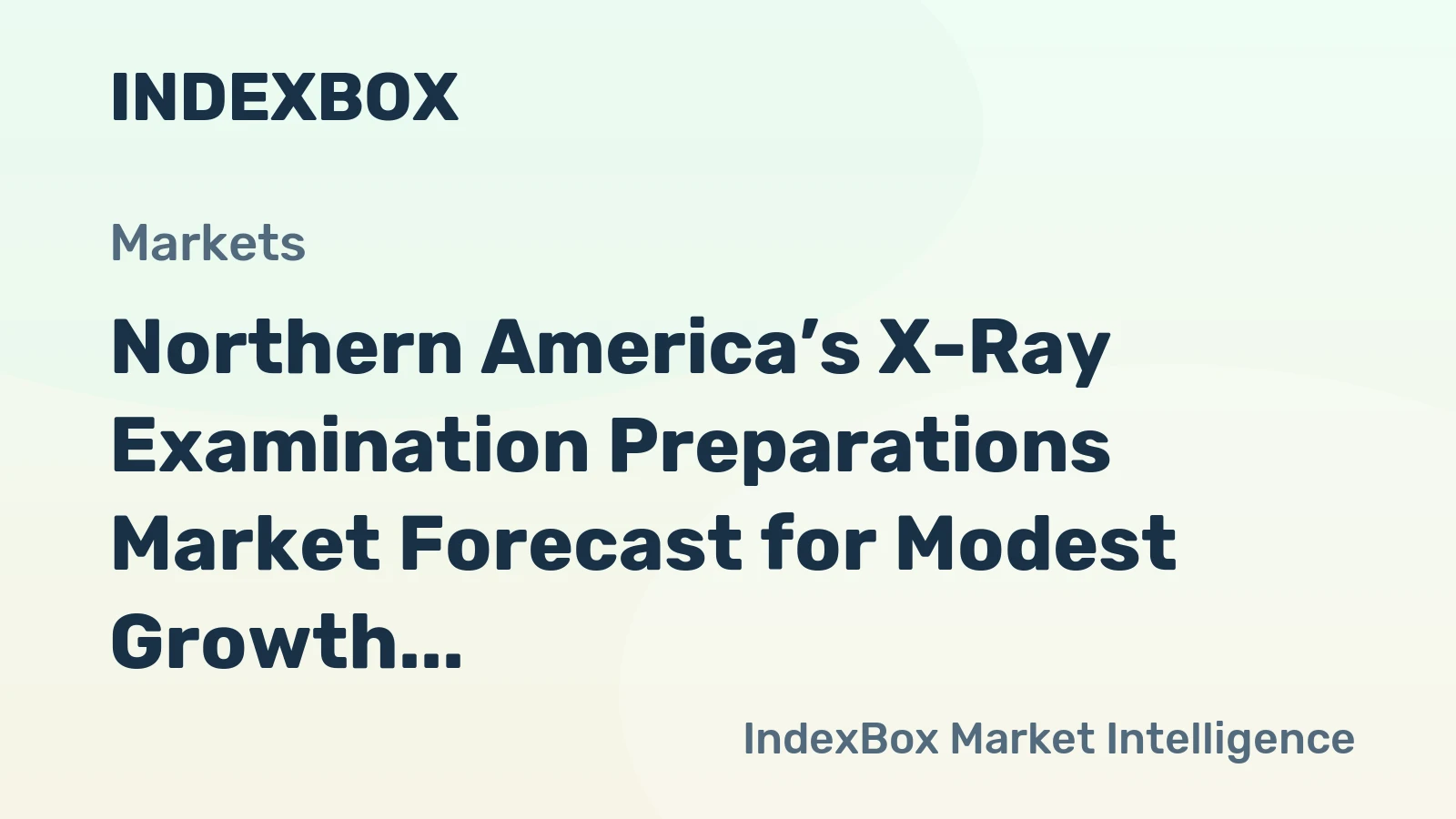 Northern America’s X-Ray Examination Preparations Market Forecast for Modest Growth with a +0.3% Volume CAGR