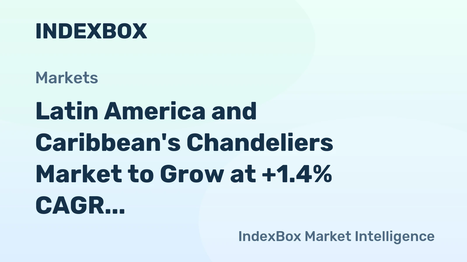 Latin America and Caribbean's Chandeliers Market to Grow at +1.4% CAGR, Reaching $4.5B by 2035