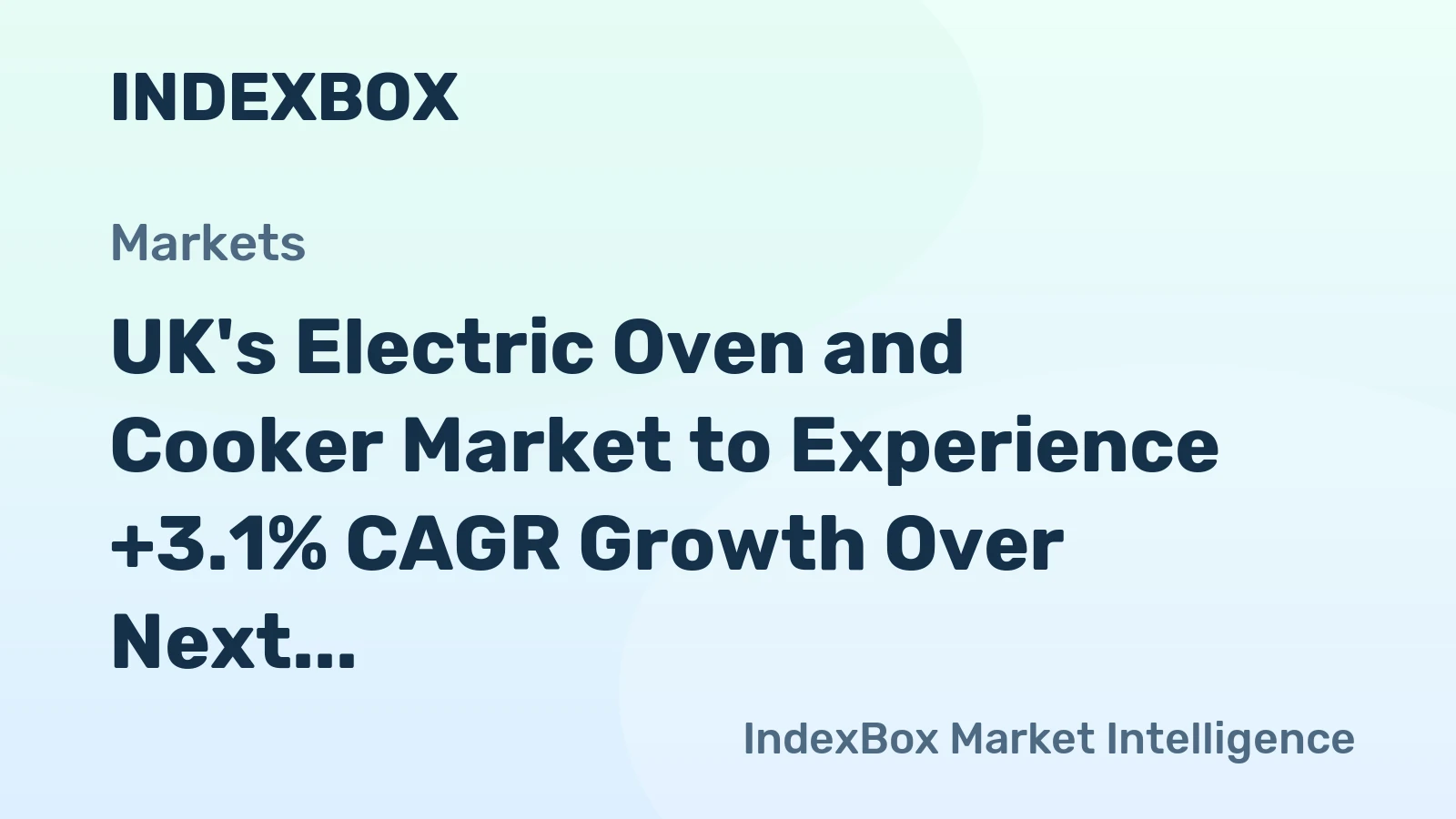 UK's Electric Oven and Cooker Market to Experience +3.1% CAGR Growth Over Next Decade